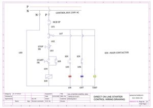 DOL Starter Drawing » Electrical Starter omtechguide